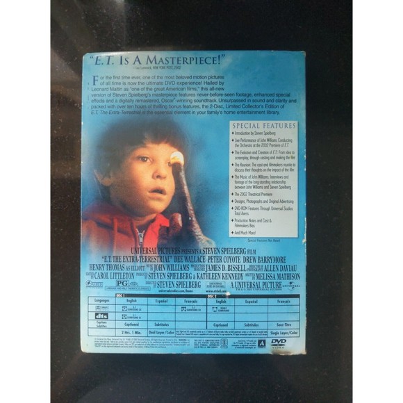 Media | Dvd Movie Et The Extra Terrestrial 2 Disc Limited Collectors Edition | Poshmark
